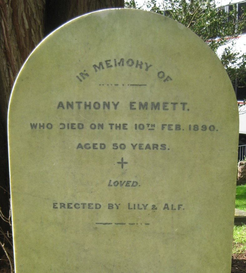 Details for EMMETT Anthony - The Friends of Bolton Street Cemetery Inc