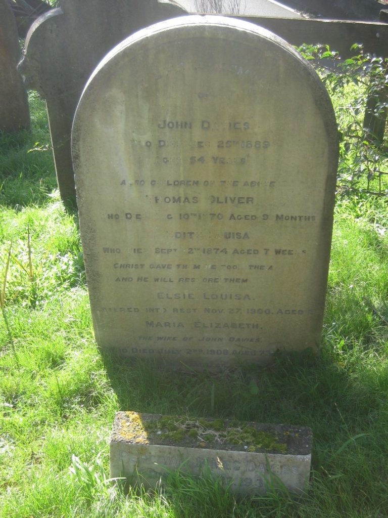 Details for DAVIES Elsie Louisa - The Friends of Bolton Street Cemetery Inc